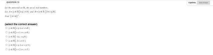 Solved Lat A=∣x∈R∣1≤x