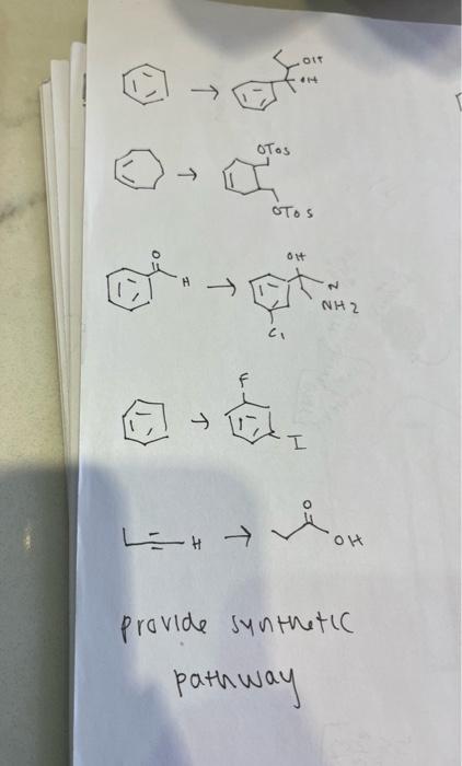 provide synthetic pathway | Chegg.com