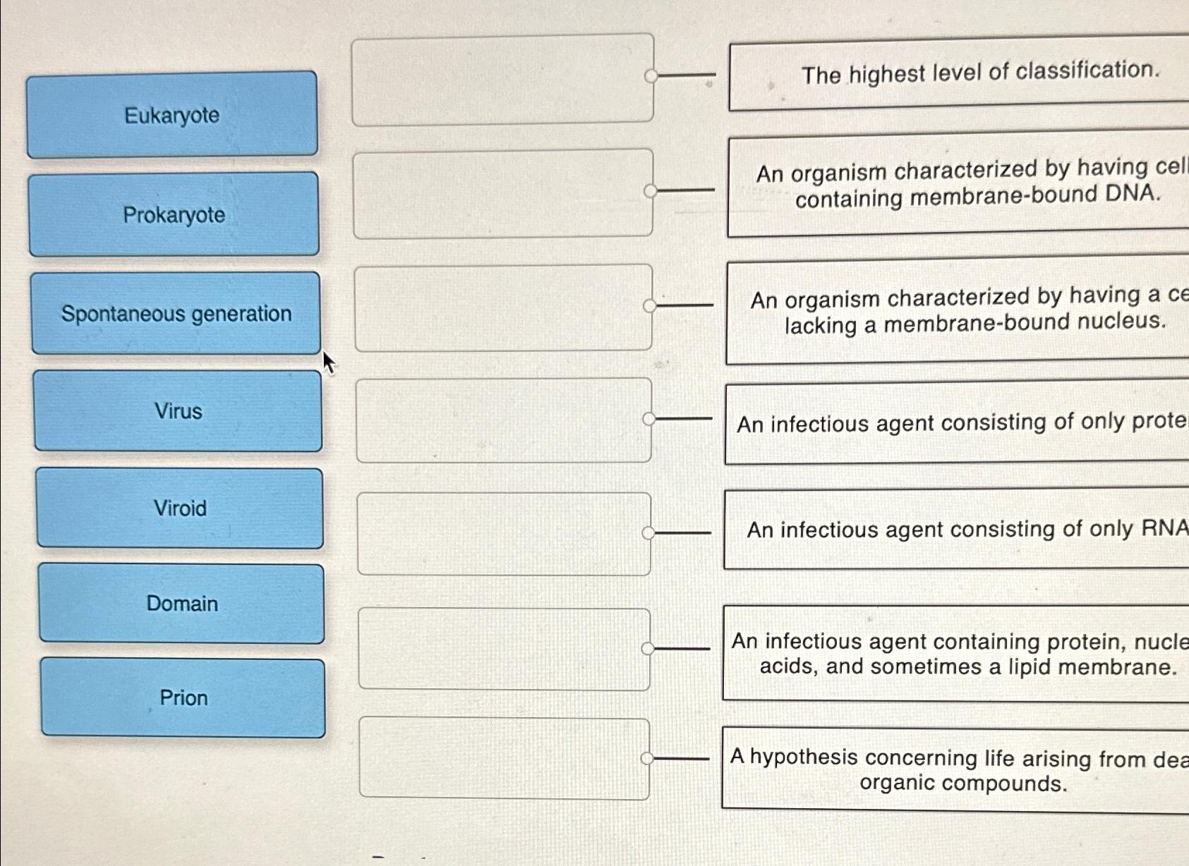 Solved The highest level of classification.An organism | Chegg.com