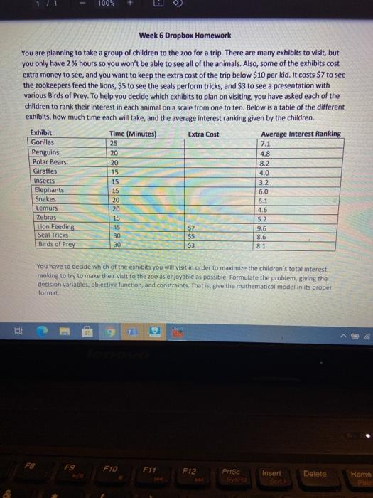 Solved 100% Week 6 Dropbox Homework You are planning to take | Chegg.com
