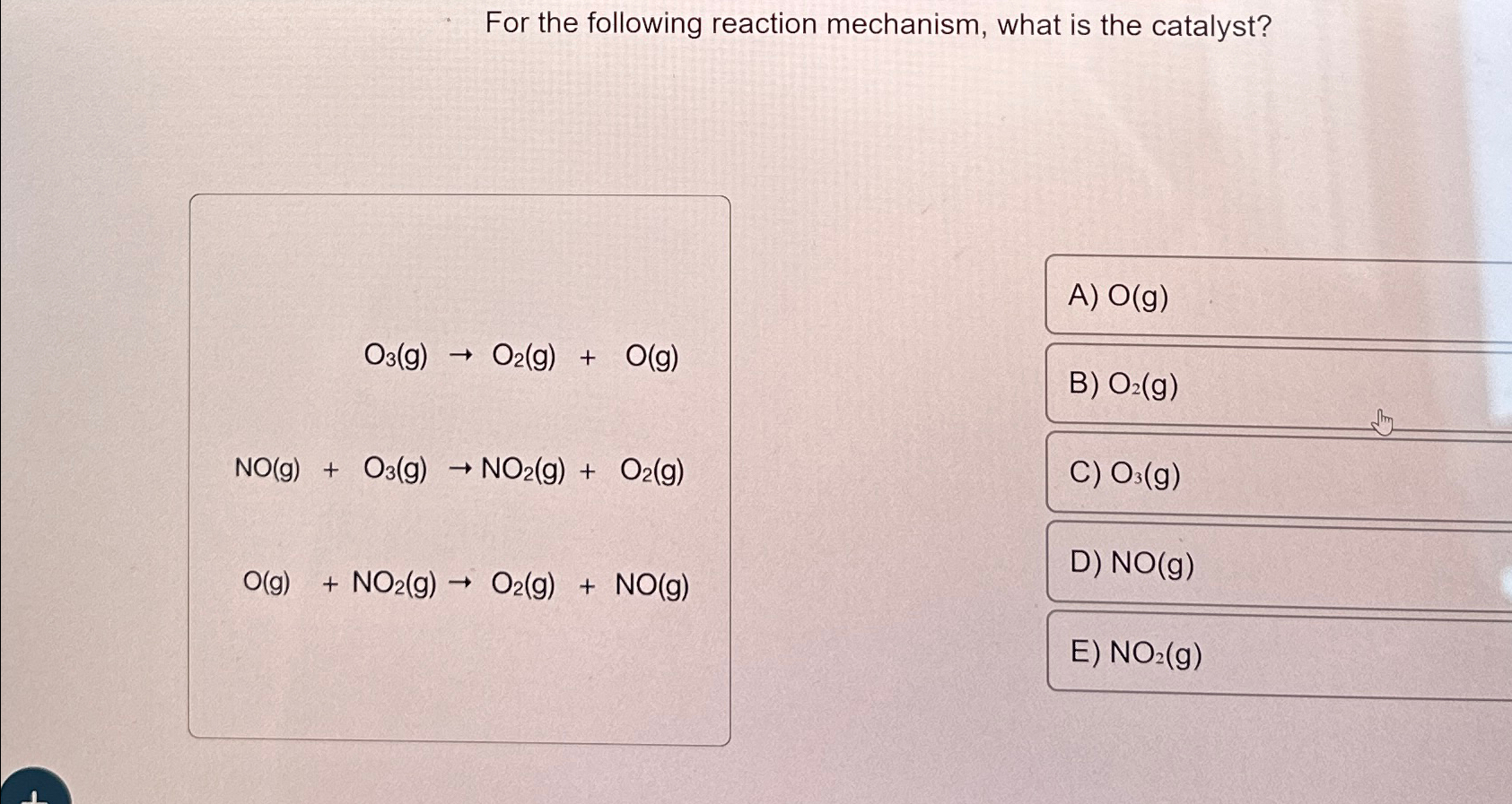Solved For the following reaction mechanism, what is the | Chegg.com
