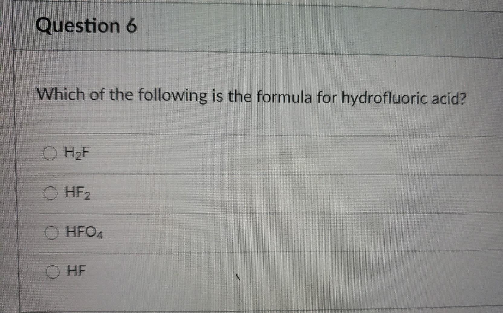 Solved Question 6 Which of the following is the formula for | Chegg.com