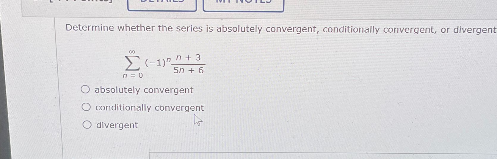 Solved Determine whether the series is absolutely | Chegg.com