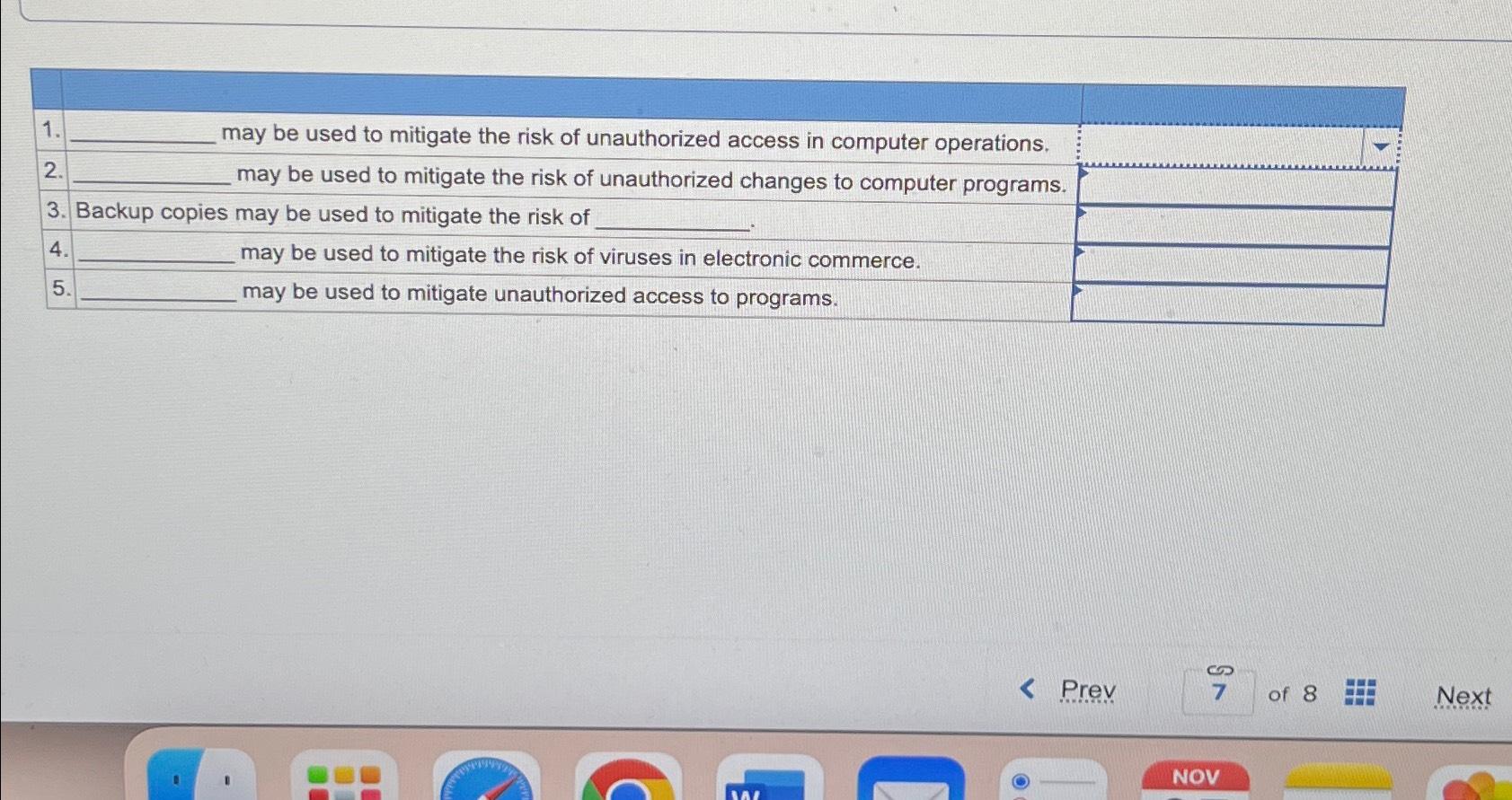 Solved may be used to mitigate the risk of unauthorized | Chegg.com