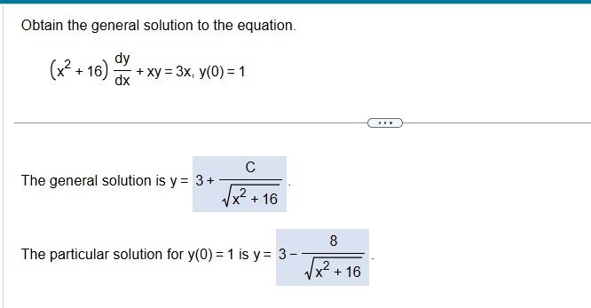 Solved Obtain the general solution to ﻿the | Chegg.com