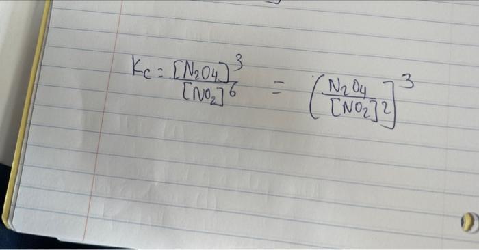 Solved KC=[NO2]6[N2O4]3=[[NO2]2N2O4]38. The chemical | Chegg.com