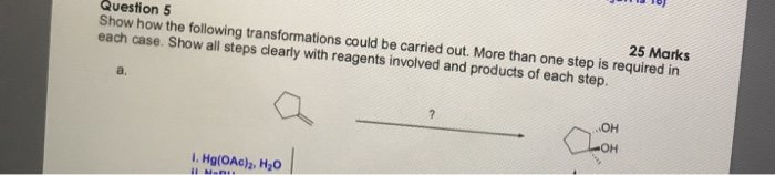 Solved Question 5 25 Marks Show how the following | Chegg.com