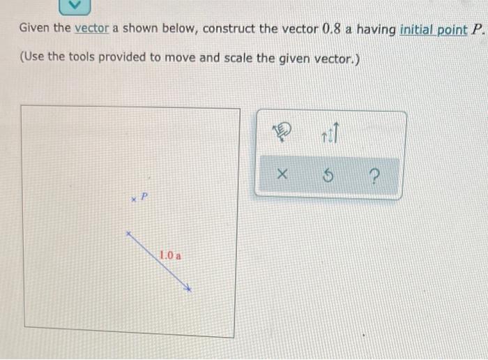 Solved Given the vector a shown below, construct the vector | Chegg.com