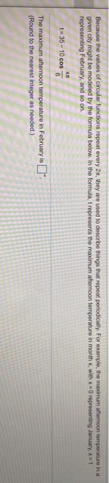 Solved Because the values of circular functions repeat every | Chegg.com