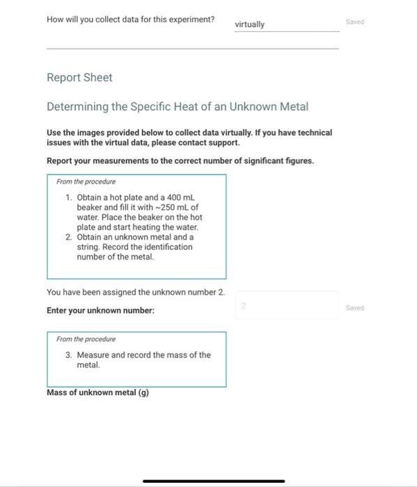 How will you collect data for this experiment? | Chegg.com