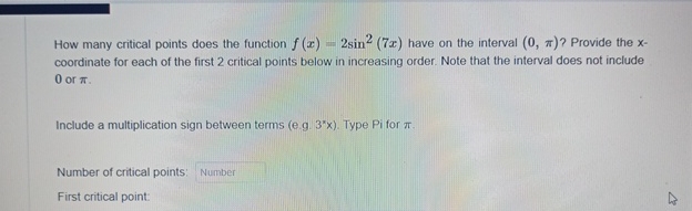 Solved How many critical points does the function | Chegg.com