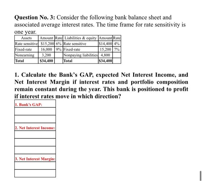 Solved Question No. 1: Given Data Solve for Net Income After | Chegg.com
