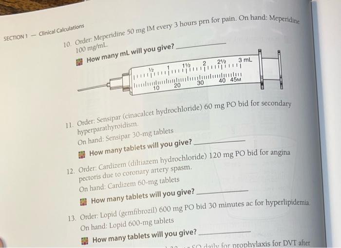 Solved 11. Order: Sensipar (cinacalcet hydrochloride) 60mg | Chegg.com