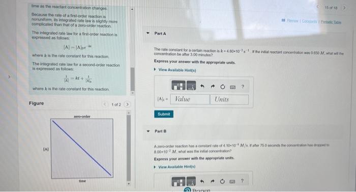 Solved Part A: The rate constant for a certain reaction is k | Chegg.com