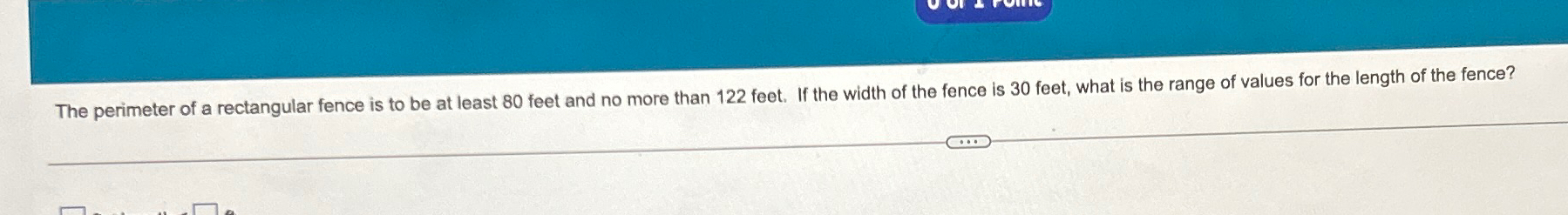 Solved The perimeter of a rectangular fence is to be at | Chegg.com