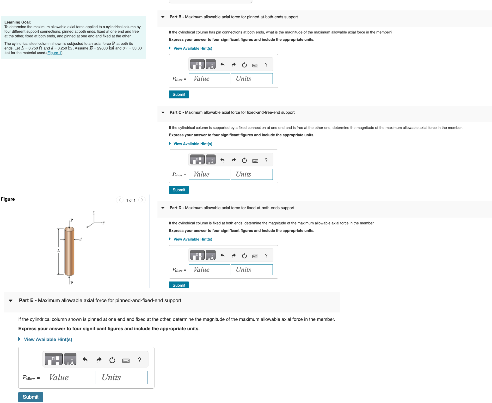Learning Goal: To determine the maximum allowable | Chegg.com