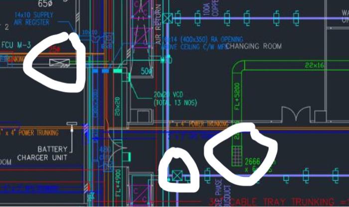 Solved HVAC AUTOCAD DRAWINGI have this autocad drawing of | Chegg.com
