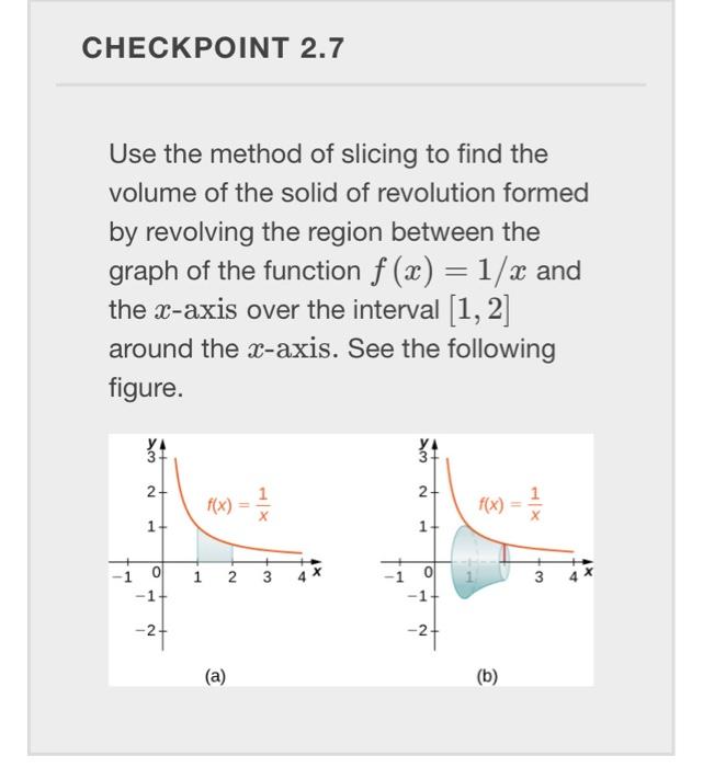 Solved Use the method of slicing to find the volume of the | Chegg.com