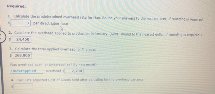 Solved Calculating the predetermined Overhead Rate, Applying | Chegg.com