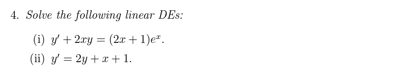 Solved Solve the following linear | Chegg.com