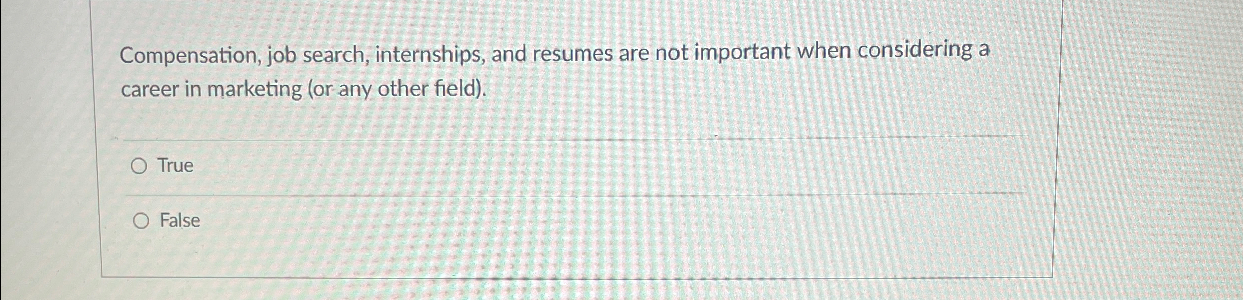 Solved Compensation, job search, internships, and resumes | Chegg.com