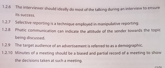 Solved 1.2.6 ﻿The interviewer should ideally do most of the | Chegg.com
