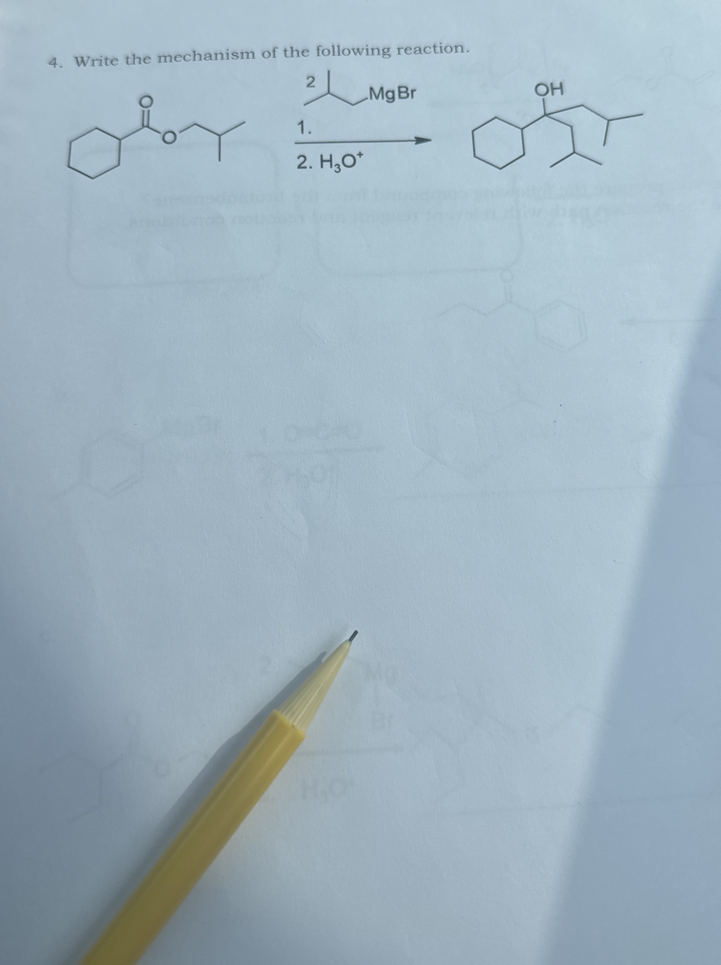 Solved Write the mechanism of the following reaction.H3O+ | Chegg.com