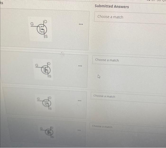 Solved Submitted Answers Choose a match Choose a match | Chegg.com