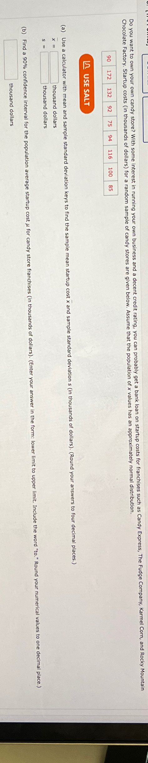 Solved Chocolate Factory. Startup costs (in thousands of | Chegg.com