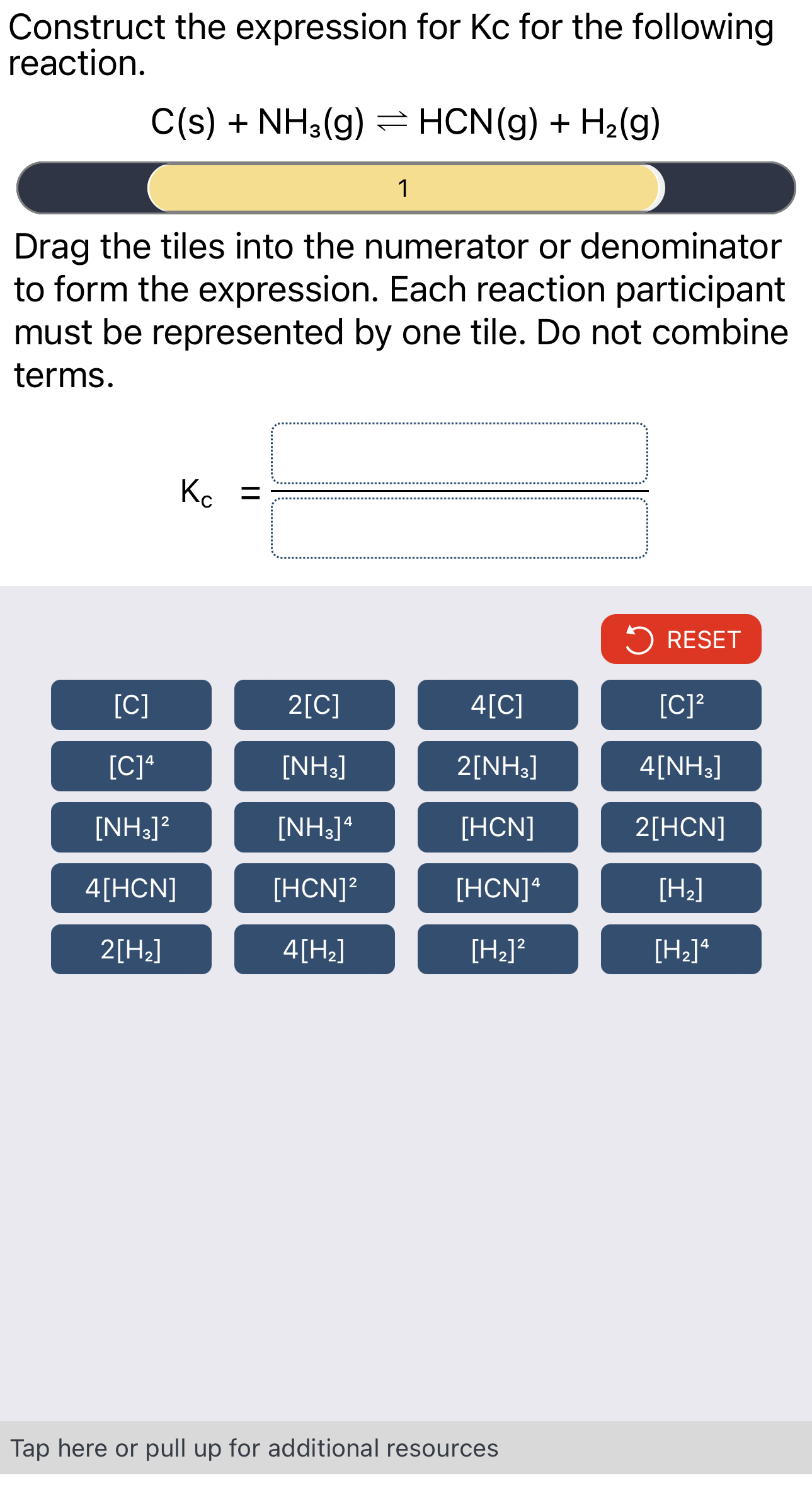 Solved Construct the expression for Kc ﻿for the following | Chegg.com
