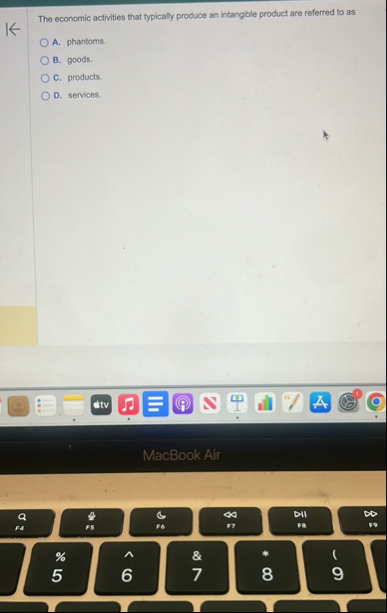 Solved The economic activities that typically produce an | Chegg.com