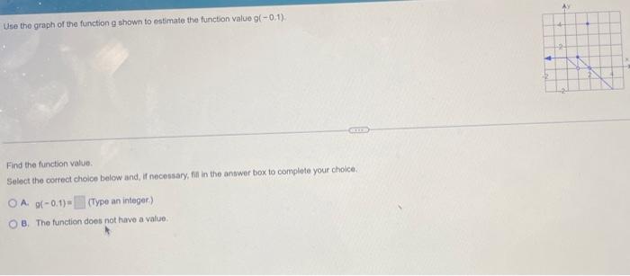 Solved Use the graph of the function g shown to estimate the | Chegg.com