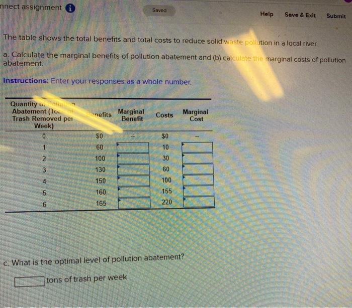 Solved nnect assignment i Saved Help Save & Exit Submit The | Chegg.com Solved nnect assignment i Saved Help Save & Exit Submit The | Chegg.com