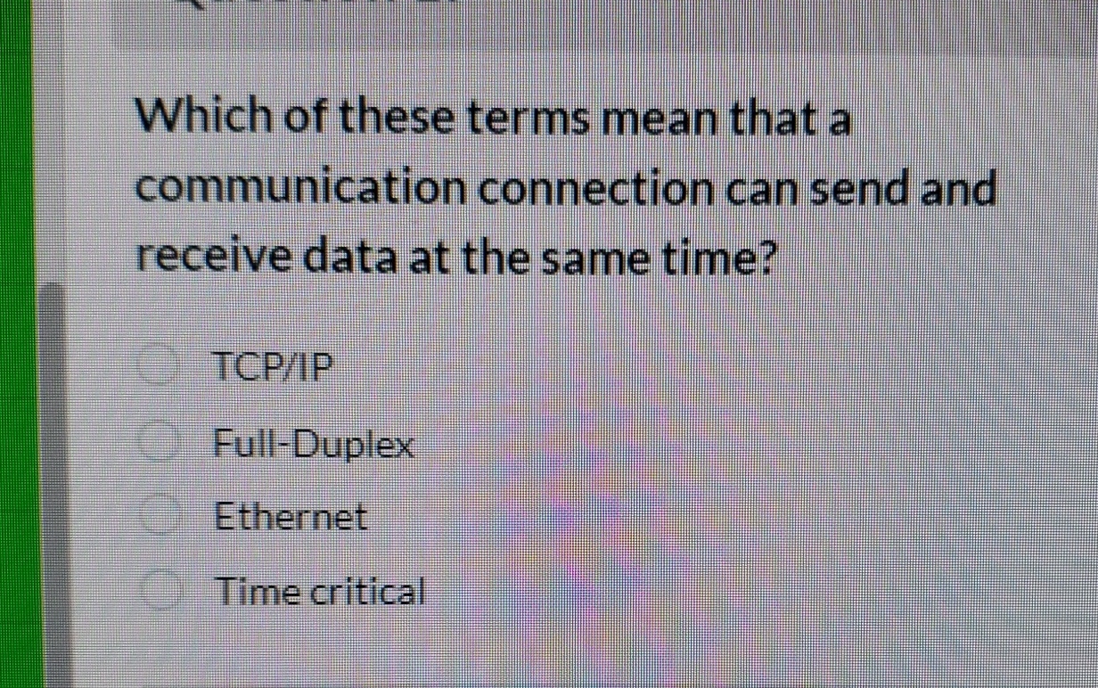 Solved Which of these terms mean that a communication | Chegg.com