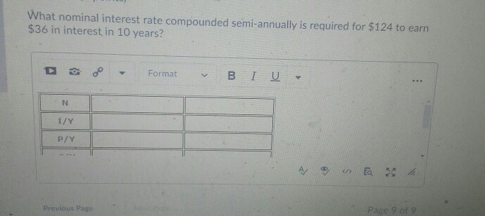 Solved What nominal interest rate compounded semi-annually | Chegg.com