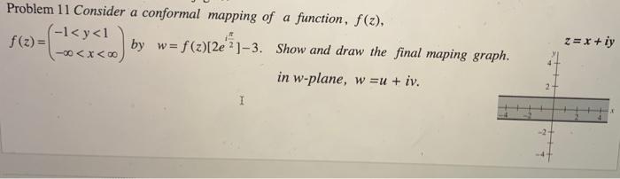 Solved Problem 11 Consider a conformal mapping of a | Chegg.com