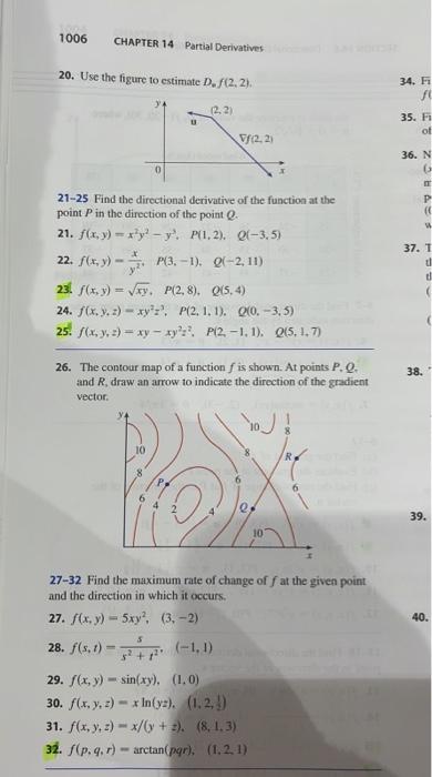 Solved 20. Use the figure to estimate D∗f(2,2). 21-25 Find | Chegg.com