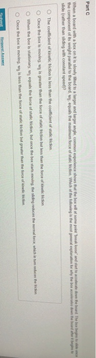 Solved Part A When two objects slide against one another, | Chegg.com