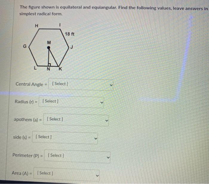 Solved The figure shown is equilateral and equiangular. Find | Chegg.com