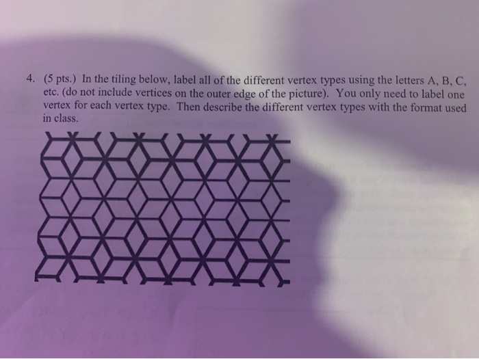 Solved 4. (5 pts.) In the tiling below, label all of the | Chegg.com