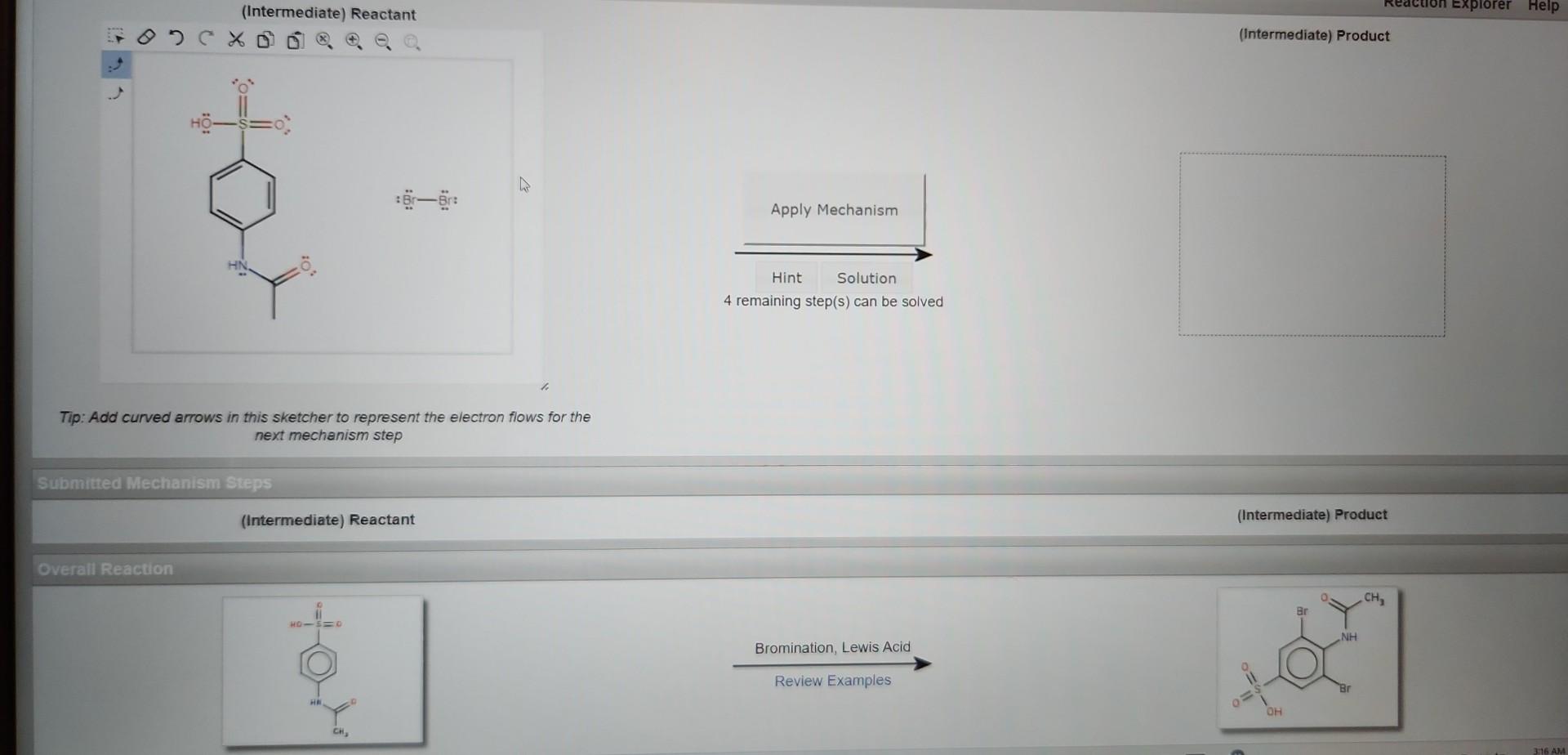 Solved (Intermediate) Product Tip: Add curved arrows in this | Chegg.com
