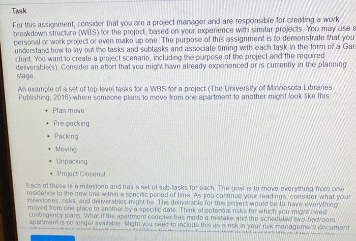 Solved or this assignment, consider that you are a project | Chegg.com