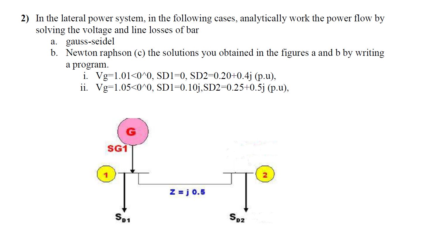 Solved In the lateral power system, in the following cases, | Chegg.com