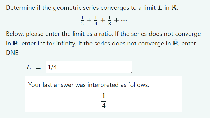 Solved Determine if the geometric series converges to a | Chegg.com