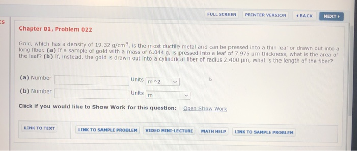 Solved FULL SCREEN PRINTER VERSION | Chegg.com