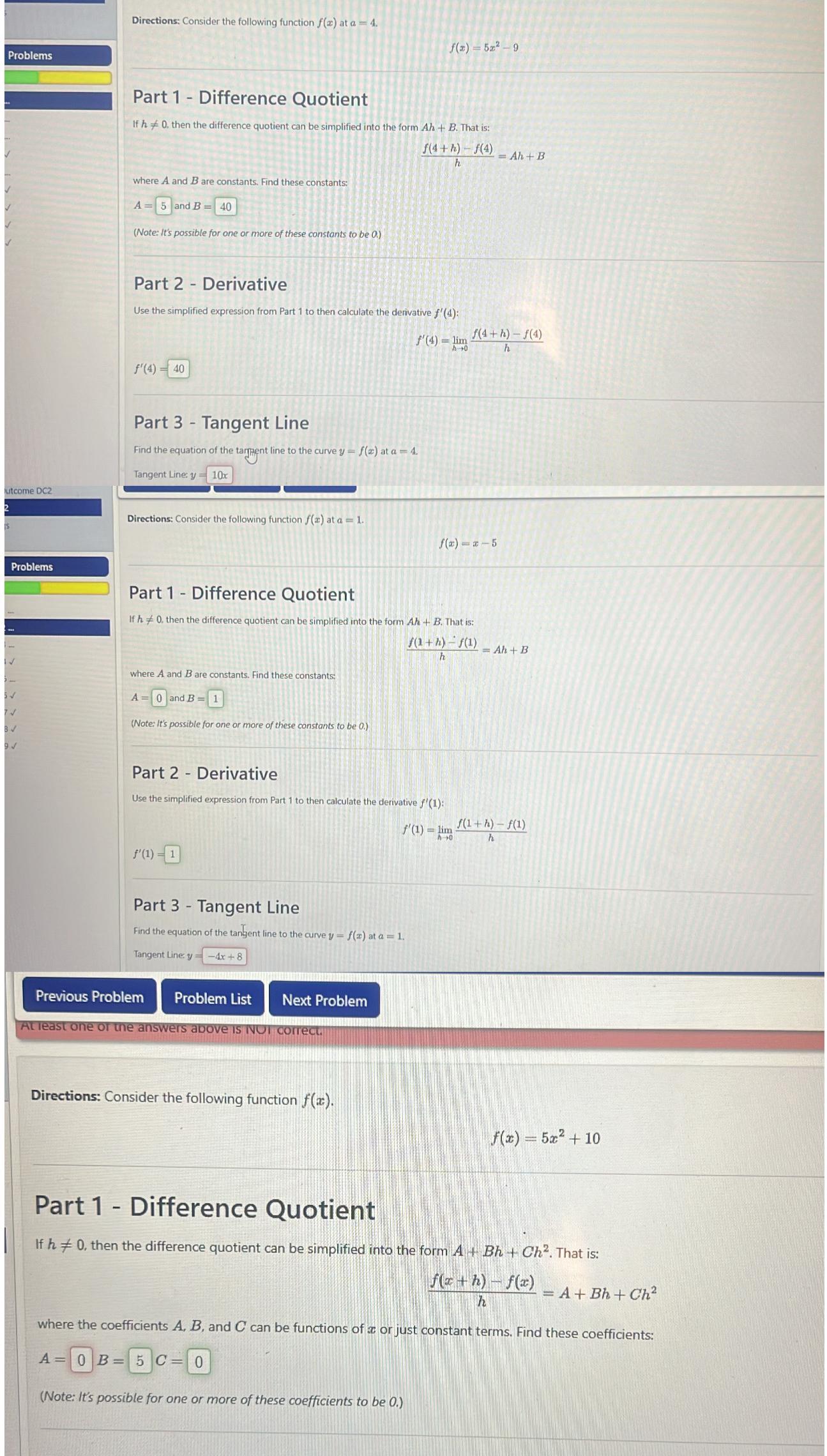 Solved Directions: Consider the following function f(x) ﻿at | Chegg.com