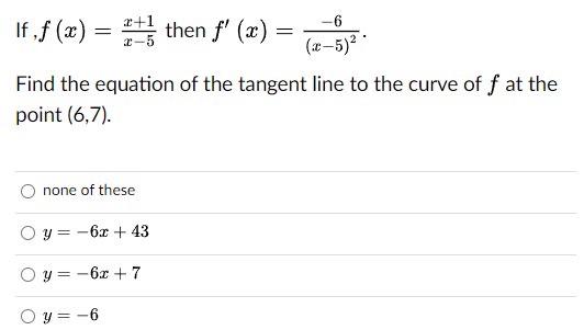 Solved If, f (x) = 2+1 then ƒ' (x) = = (x-5) ² Find the | Chegg.com