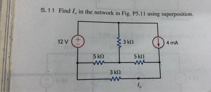 Solved 5.8 Find V, in the network in Fig. P5.8 using | Chegg.com