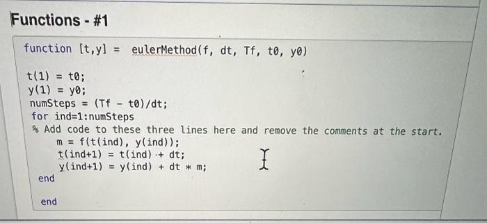 Solved 1. Euler's Method is a method for approximating | Chegg.com