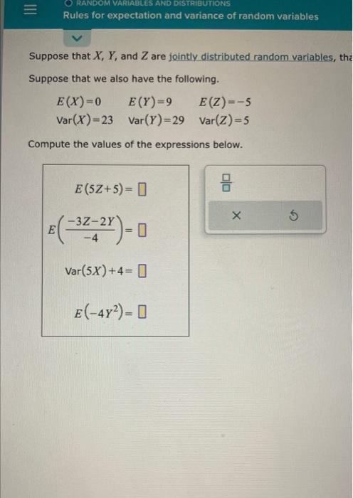 Solved Suppose that X,Y, and Z are jointly distributed | Chegg.com